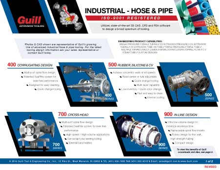 Industrial – Hose & Pipe Series Extrusion Tooling ISO 9001